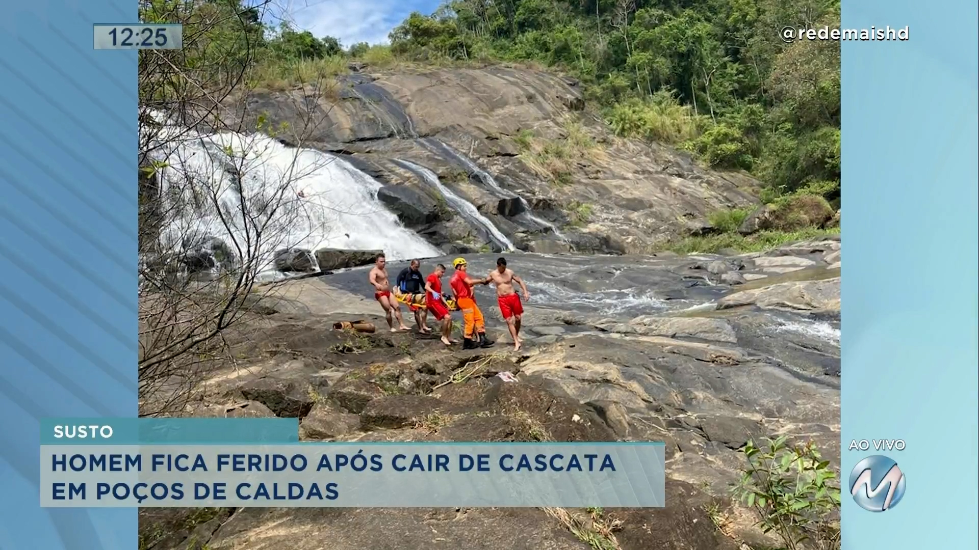 Imagens mostram momento em que homem cai de cascata em Poços de Caldas ... Imagens mostram momento em que homem cai de cascata em Poços de Caldas ...